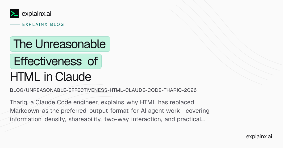 The Unreasonable Effectiveness of HTML in Claude Code: Why HTML Beats ...