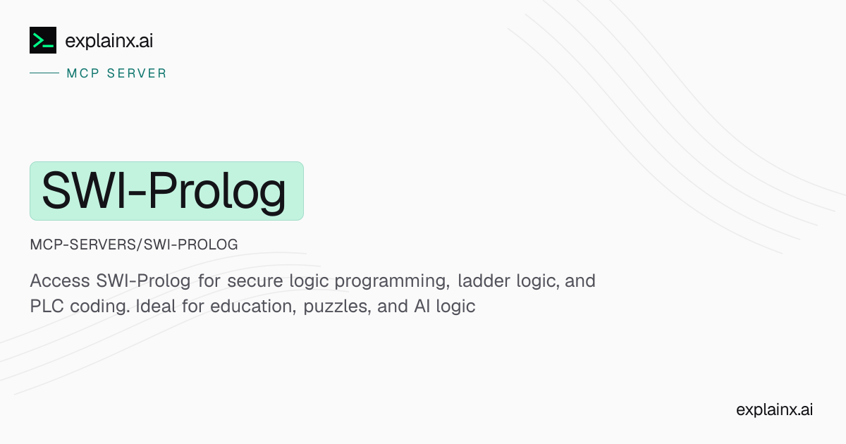 SWI-Prolog — MCP server | explainx.ai | explainx.ai