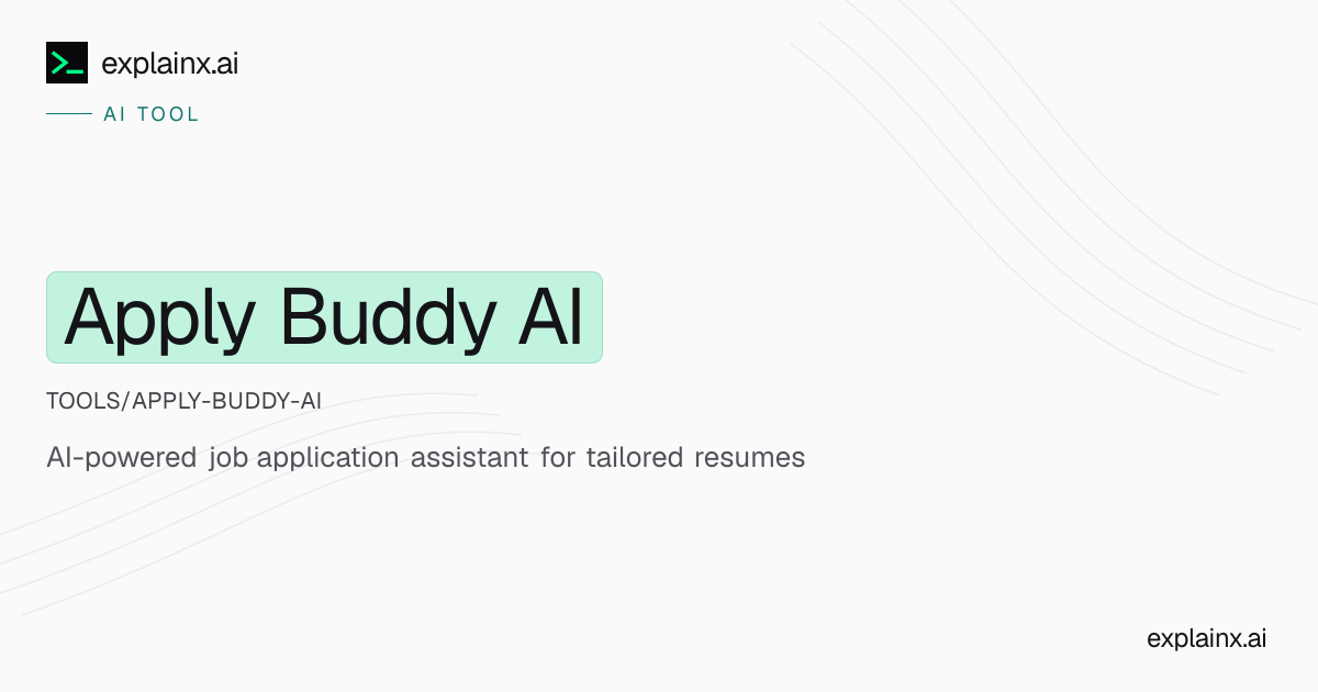 Apply Buddy AI — AI tool | explainx.ai | explainx.ai
