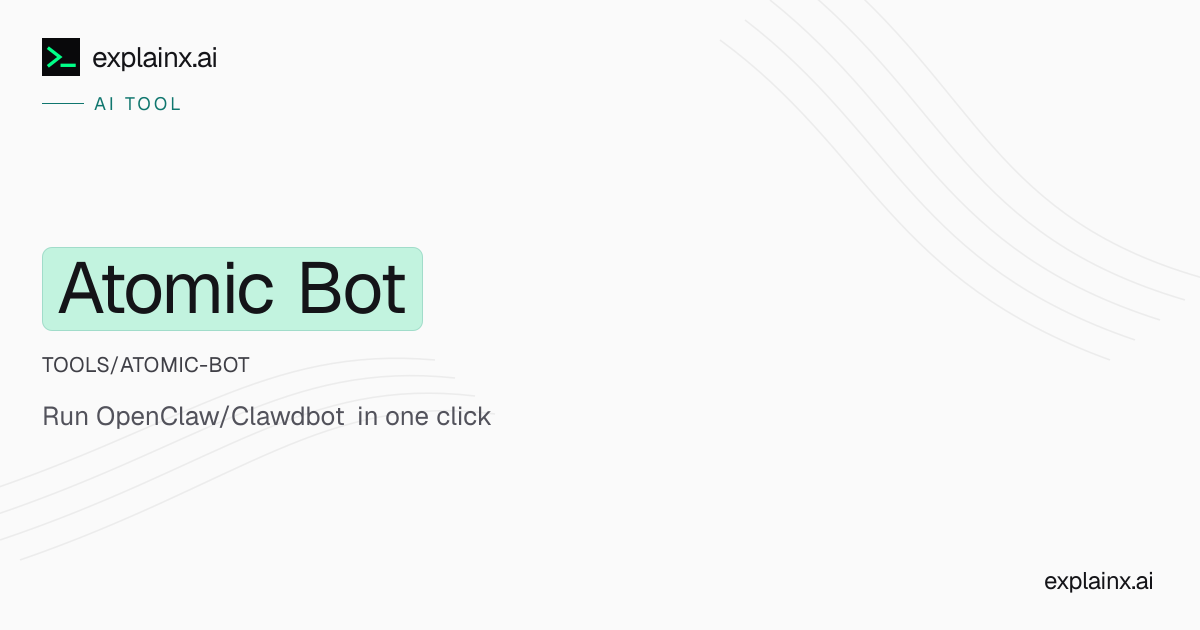 Atomic Bot — AI tool | explainx.ai | explainx.ai