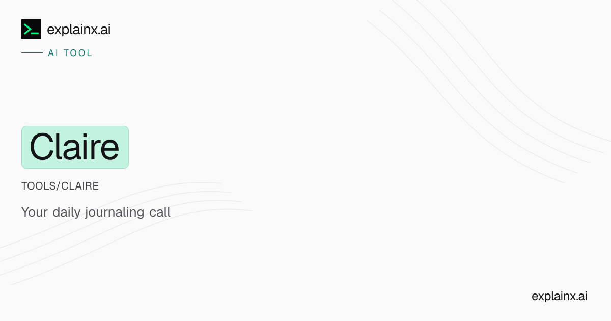 Claire — AI tool | explainx.ai | explainx.ai