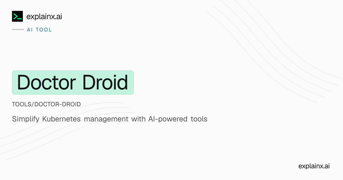 Doctor Droid — AI tool | explainx.ai | explainx.ai