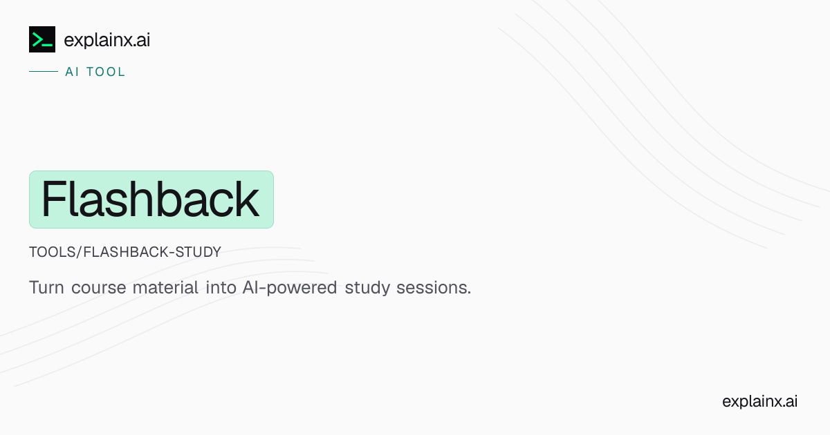 Flashback — AI tool | explainx.ai | explainx.ai