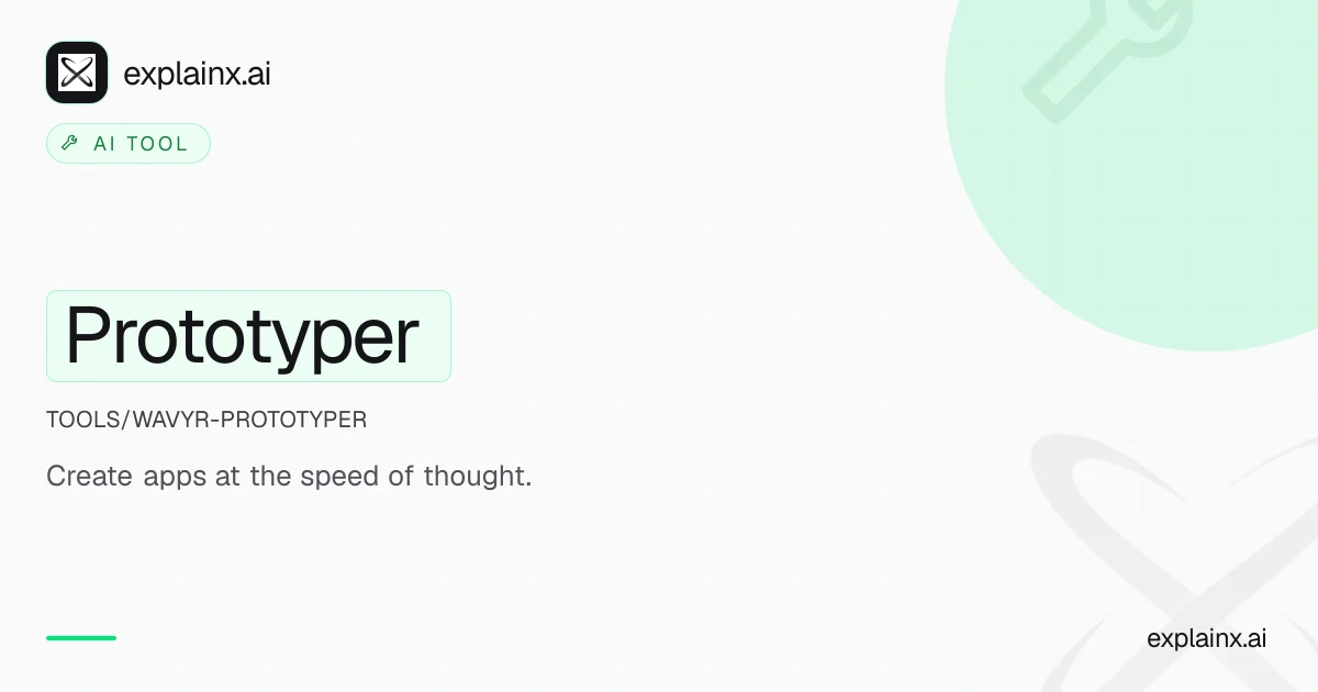 Prototyper — AI tool | explainx.ai | explainx.ai